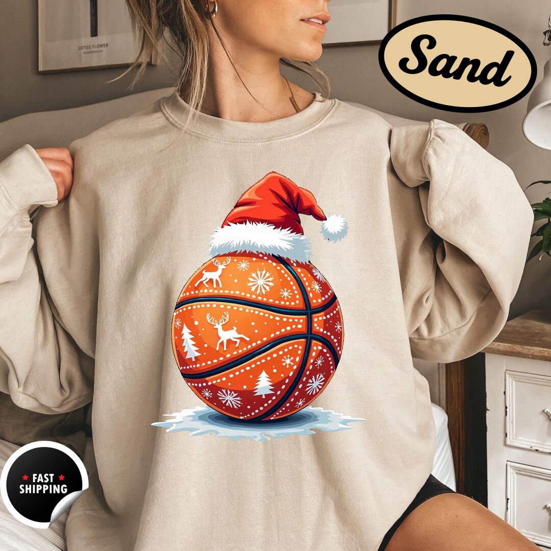 Christmas Basketball Shirt 2025, Ugly Xmas Sweater Reindeer Tee, Santa ...