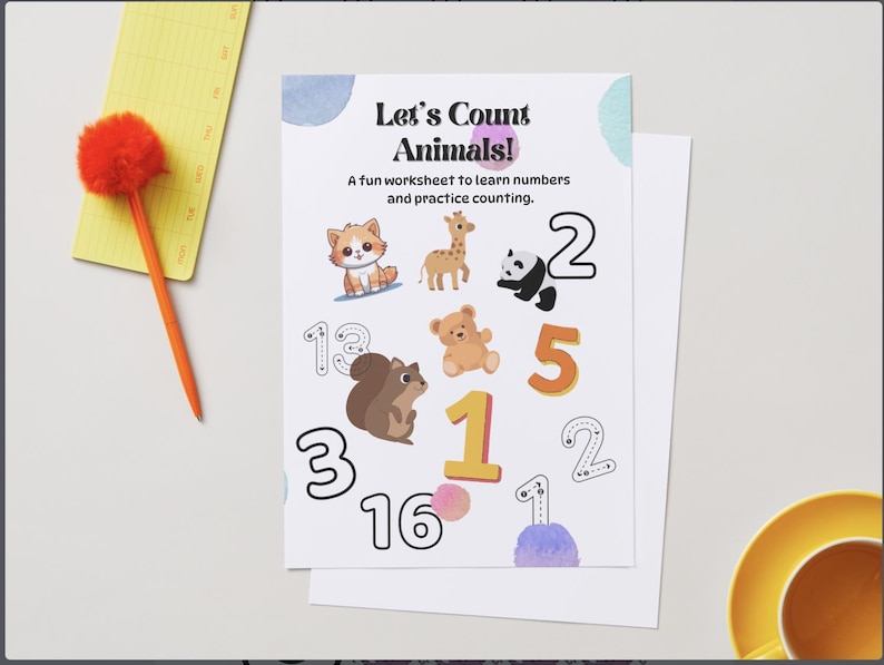 Let’s Count Animals Counting Worksheets for Kids Ages 3–5 (printable ...