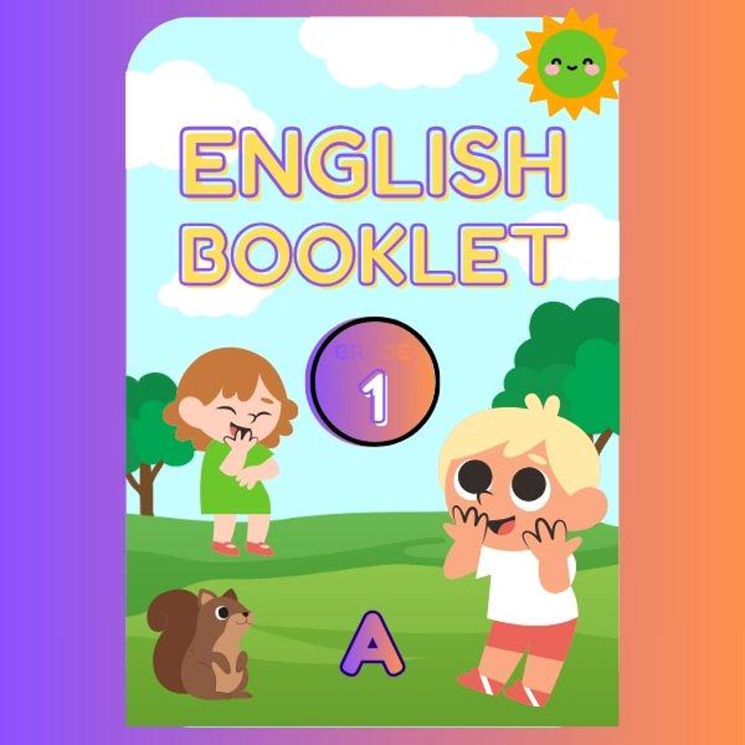 English Booklet A for Grade 1 in Cute Style - Etsy