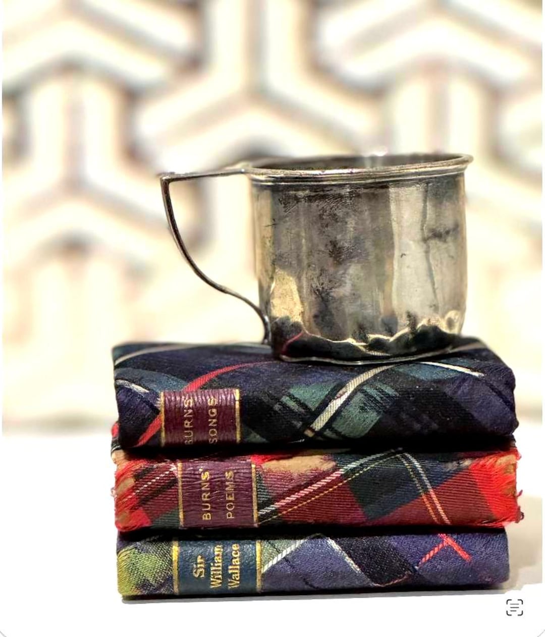 Antique Miniature Books Set Burns Poems Songs Wallace Scottish Decor ...