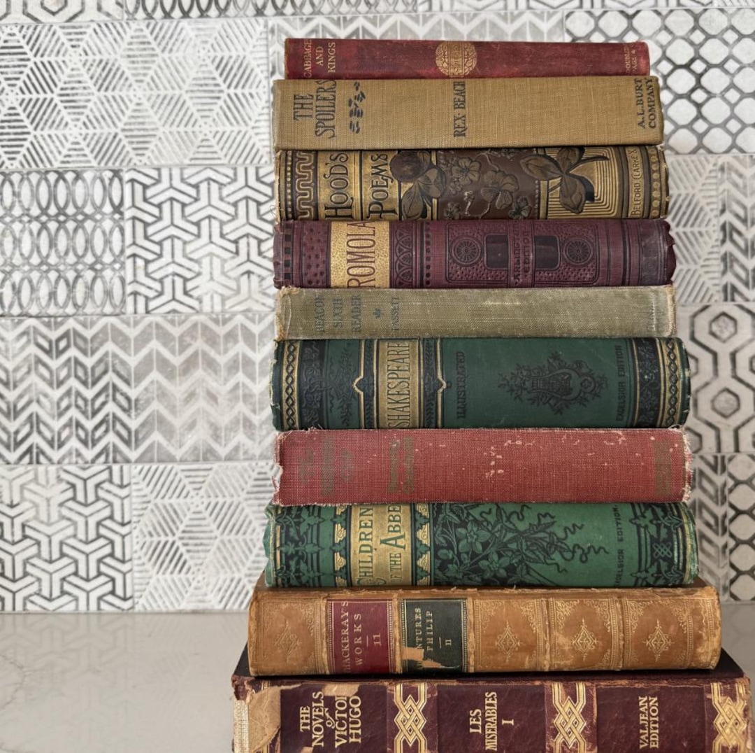 Ornate Antique Book From the 1800s: One Fancy Vintage Book Bookshelf ...