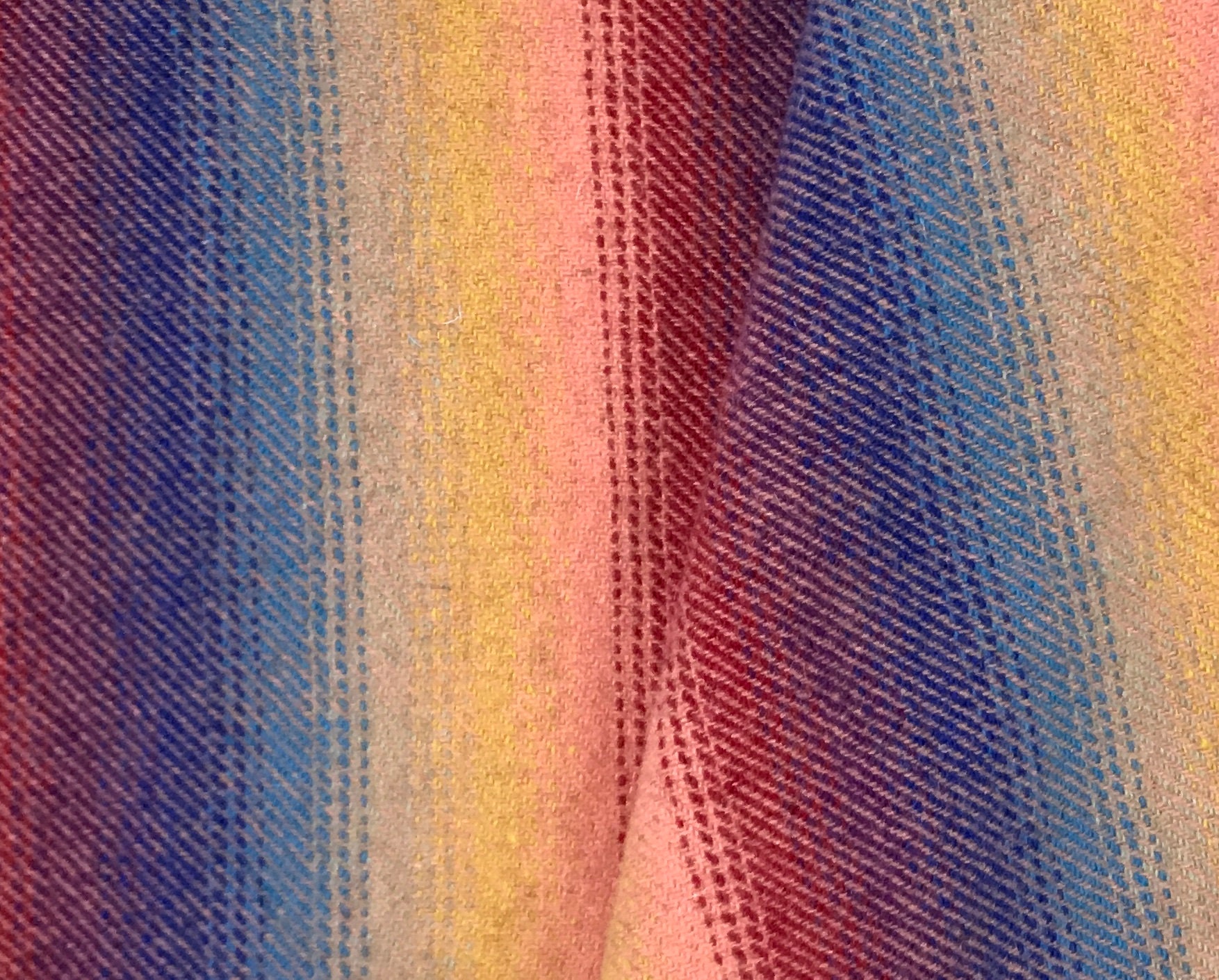 Rug Hooking Wool Strips or Swatches - Yellow Rainbow 100% Wool ...