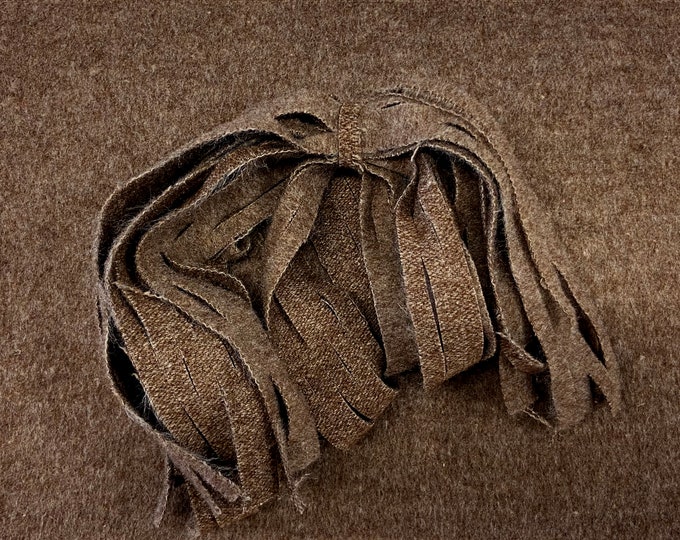 Rug Hooking Wool Strips or Swatch Fuzzy Brown Double Sided - Etsy