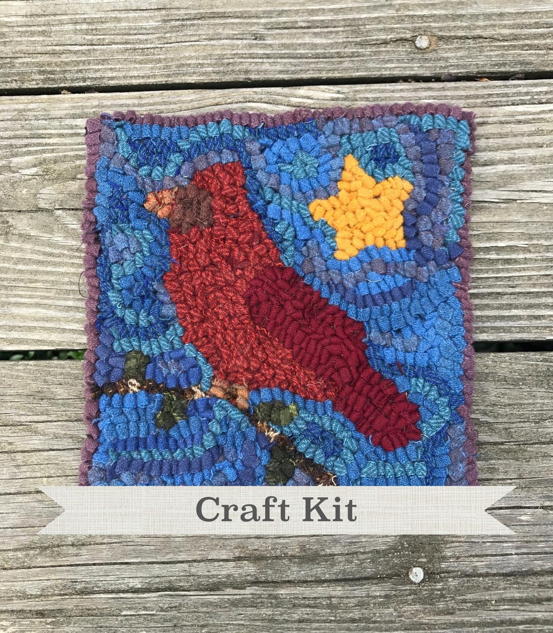 Rug Hooking Kit - DIY KIT- Cardinal by Guest Designer, Sharon Perry ...