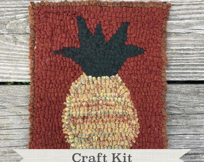 Rug Hooking Kit Make Your Own Hooked Rug Pineapple by Guest Designer ...