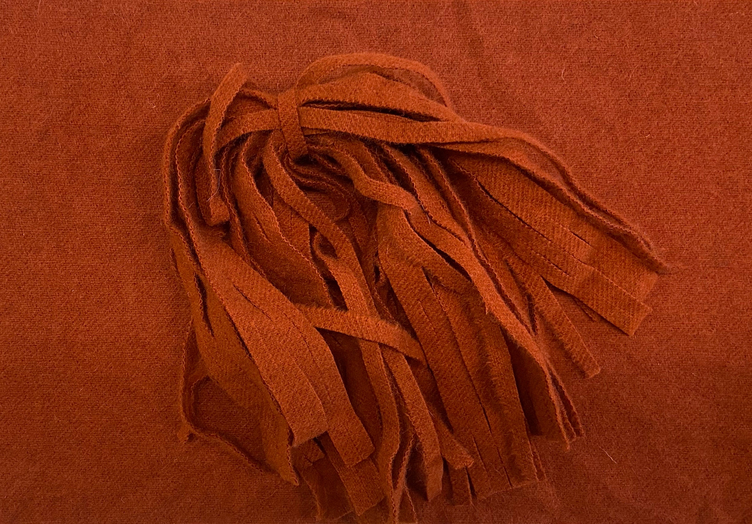 Rug Hooking Wool Strips or Swatch Burnt Orange 100% Wool 8 - Etsy