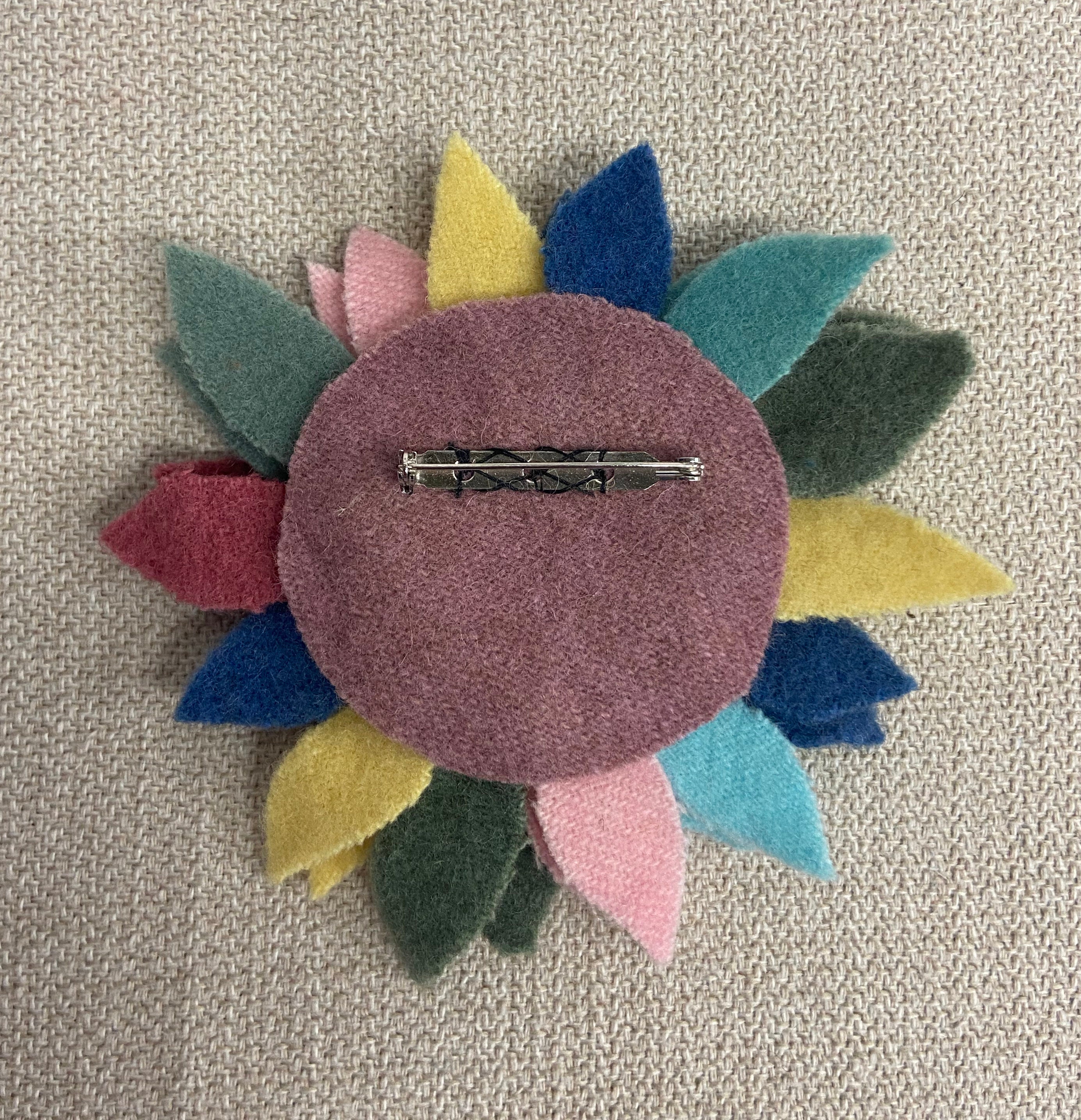 Rug Hooking Flower Pin Kit DIY No Sew Wool Proddy Pin Make | Etsy