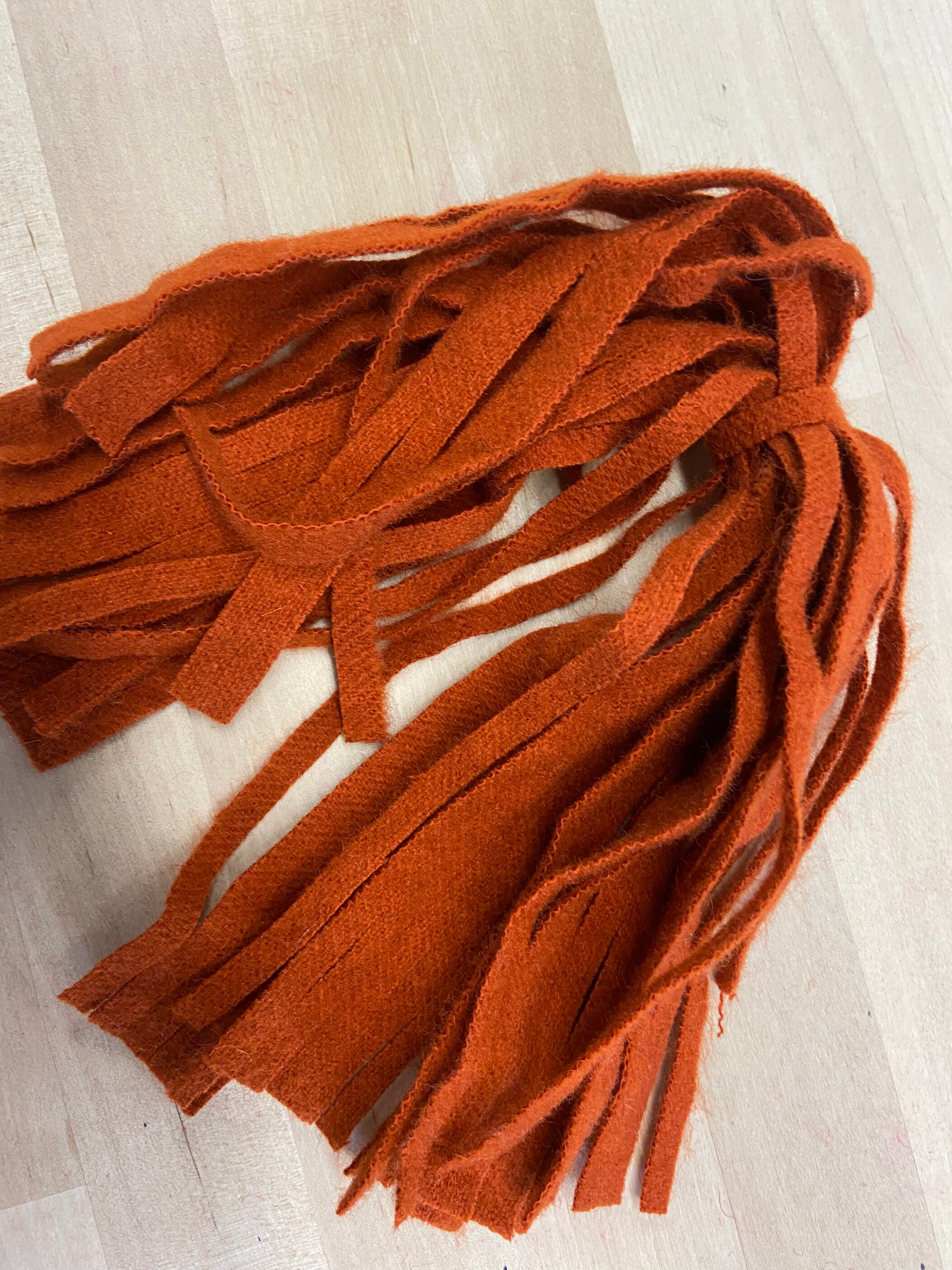 Rug Hooking Wool Strips or Swatch Burnt Orange 100% Wool 8 - Etsy