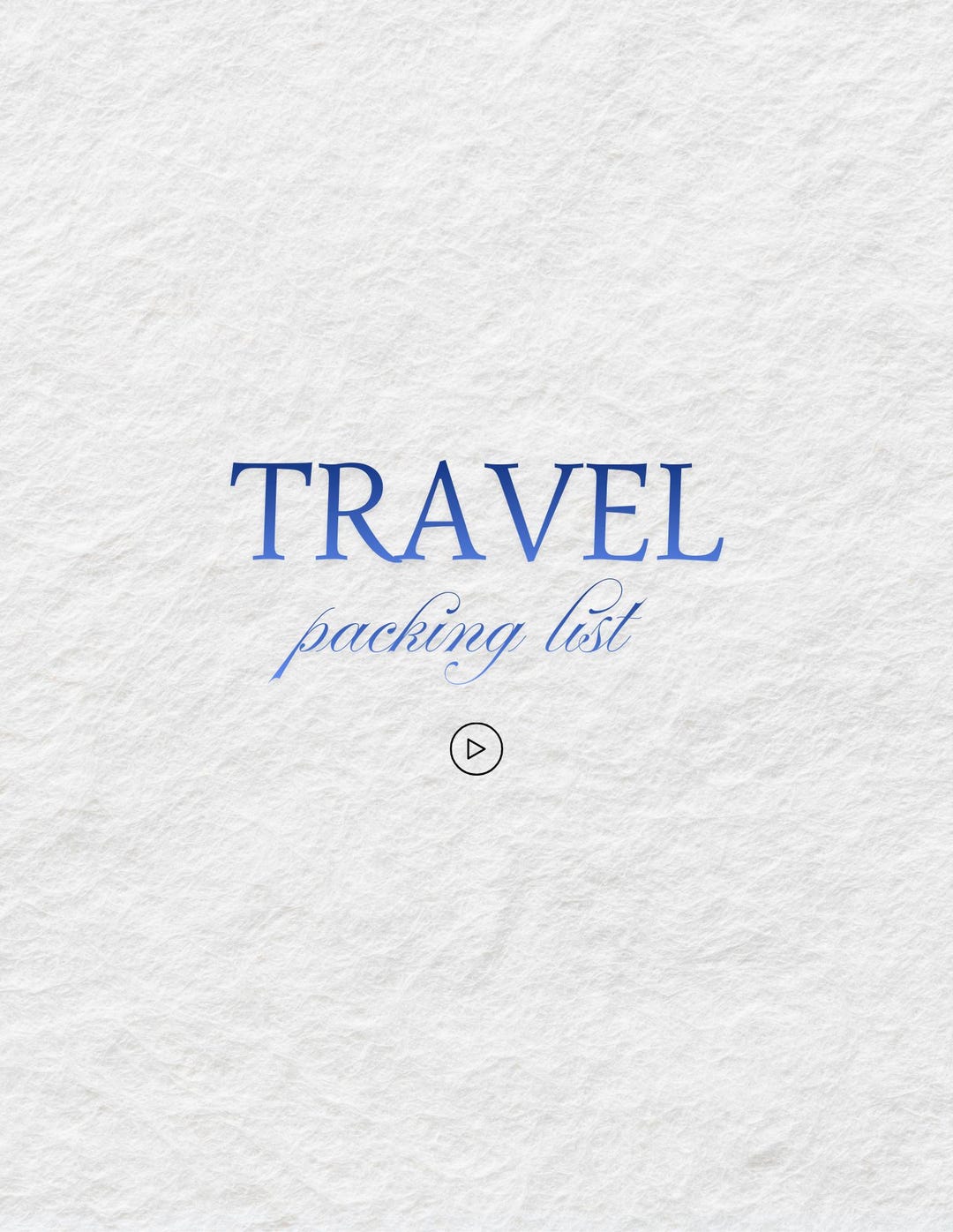 Travel Packing List Template | Printable Travel Plan | Editable ...