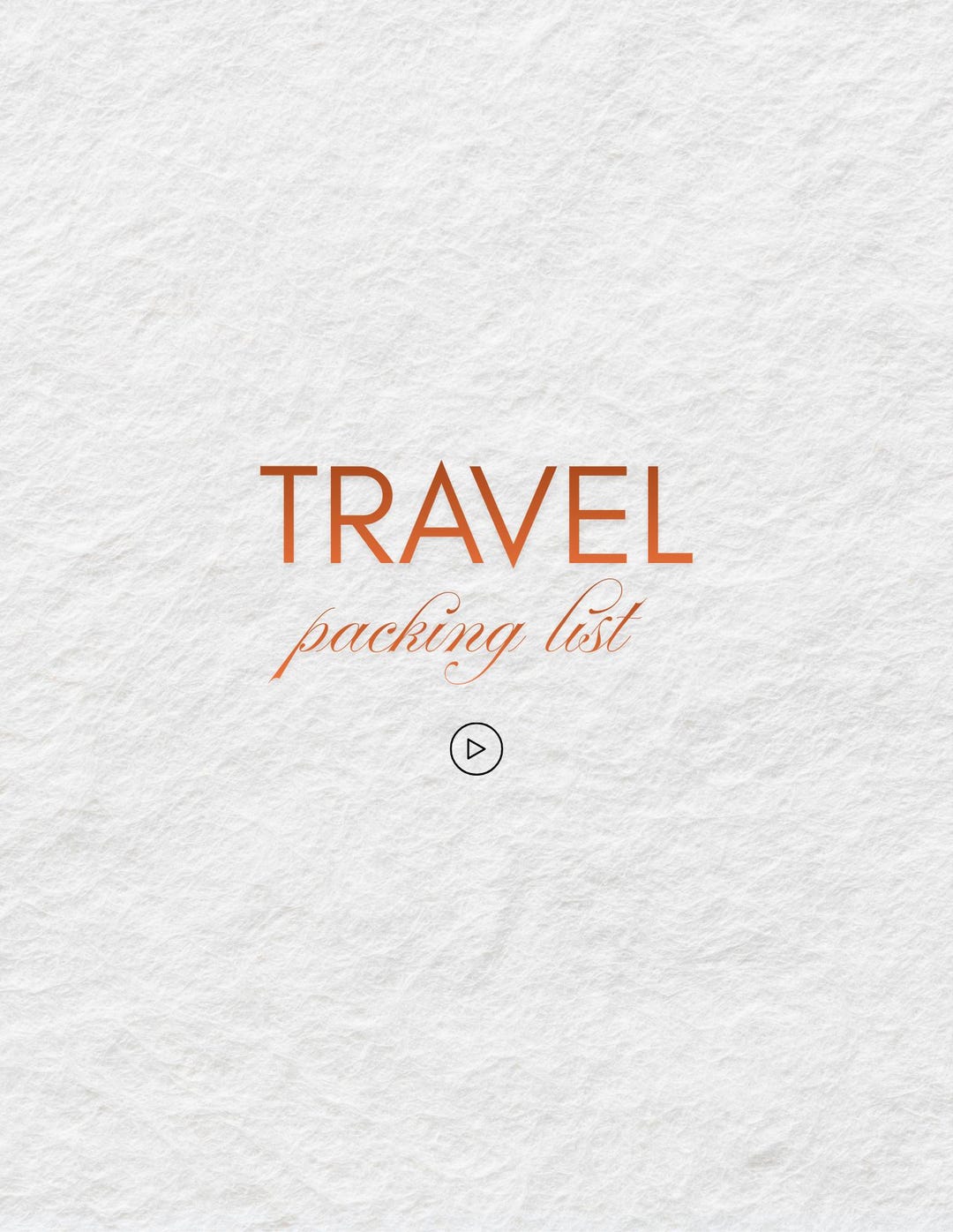 Travel Packing List Template | Printable Travel Plan | Editable ...