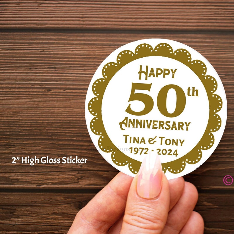 50th Anniversary Tag - Etsy