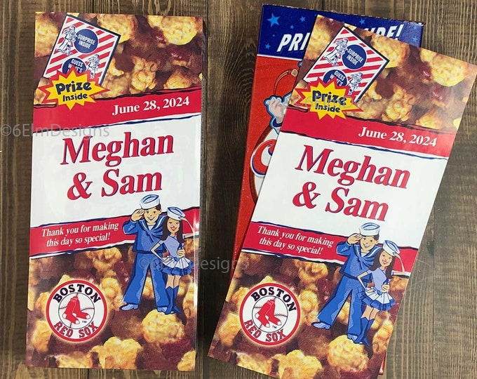 10 Custom Cracker Jack Box Label With Girl Personalized With Name ...