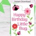 Printable Happy Birthday Little Bug Greeting Card Lady Bug ...