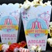 Circus Popcorn Boxes Carnival Birthday Party Carnival Popcorn Boxes ...