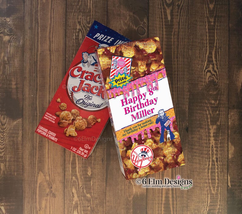 Cracker Jack Labels, Custom Baseball Drip Ice Cream Stickers for ...