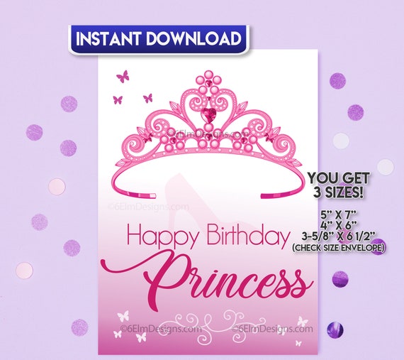Happy Birthday Princess Crown
