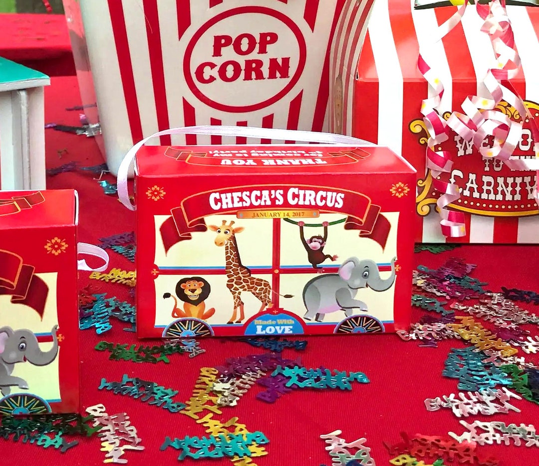 Animal Cracker Boxes | Children's Carnival Birthday Party Favor ...