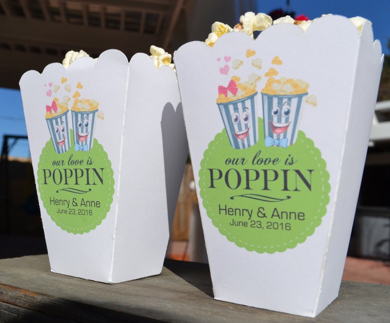 Our Love is Poppin Popcorn Box 15 Pk Engagement Party - Etsy