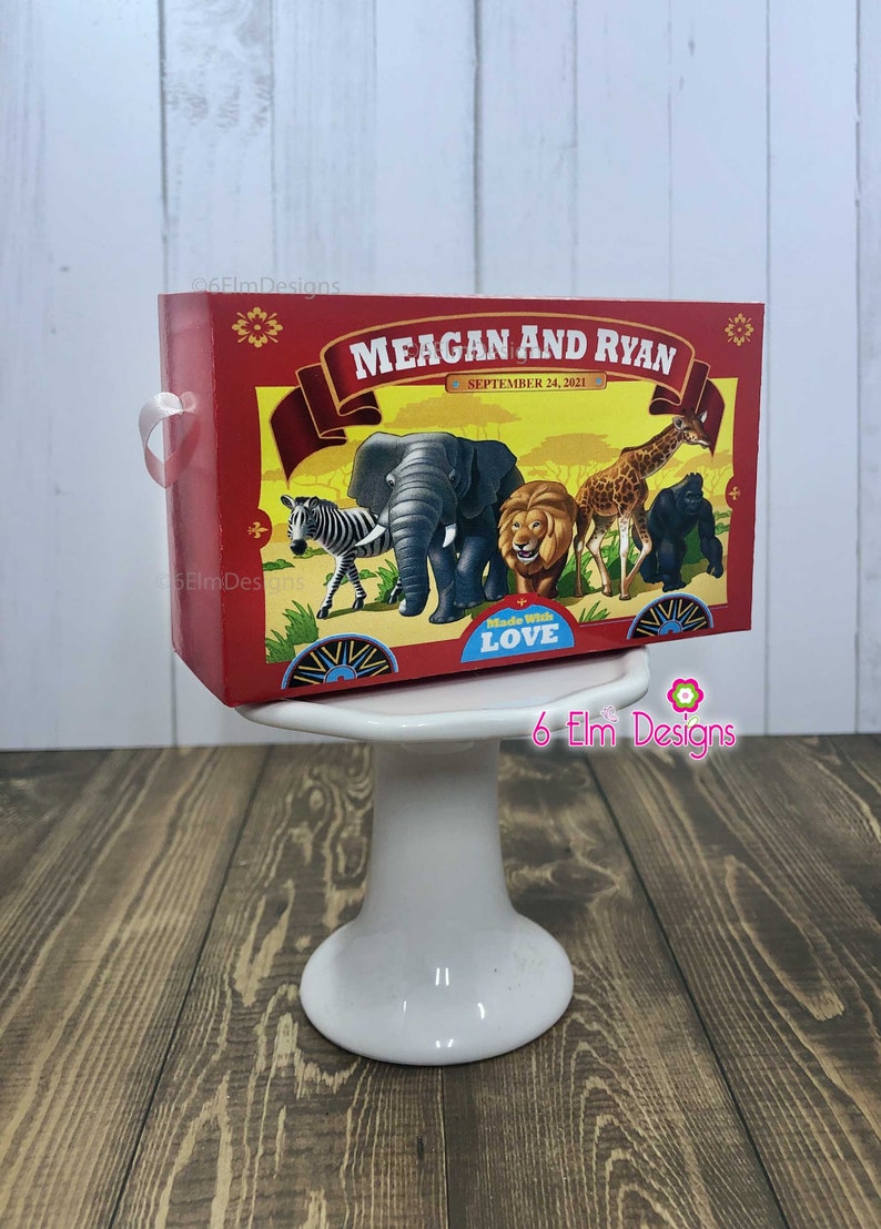 Animal Cracker Boxes, Children's Carnival Birthday Party Favor, Barnum ...