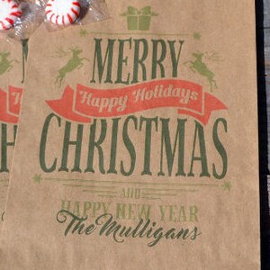 Merry Christmas Treat Bags | Goodie Bags | Cookie Bags | Holiday Party ...