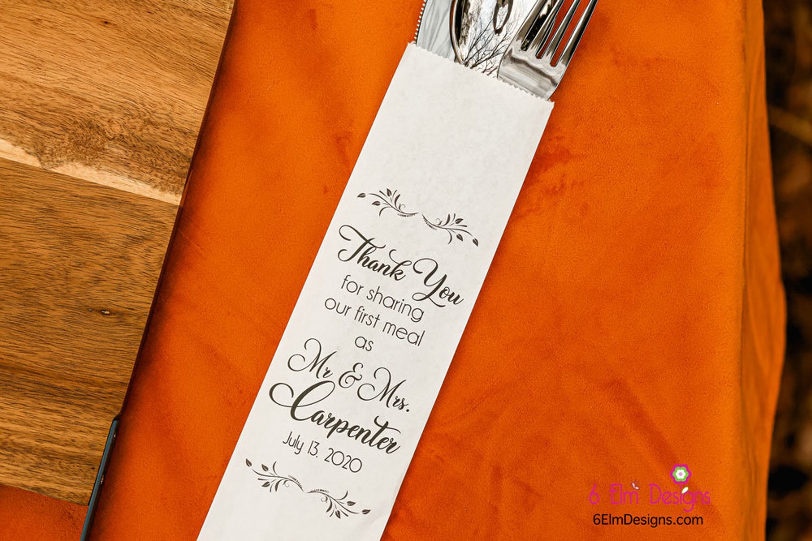 Thank You for Sharing Our First Meal Together Wedding Silverware ...