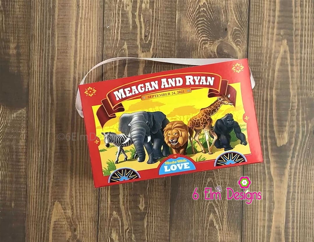 Animal Cracker Boxes, Children's Carnival Birthday Party Favor, Barnum ...