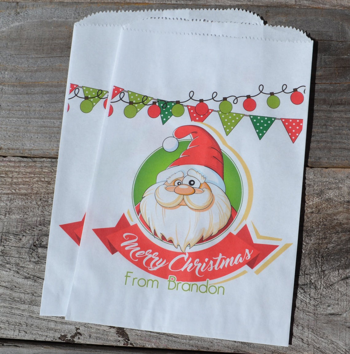 Santa Bag Personalized Goodie Bags | Christmas Candy Bag | Christmas ...