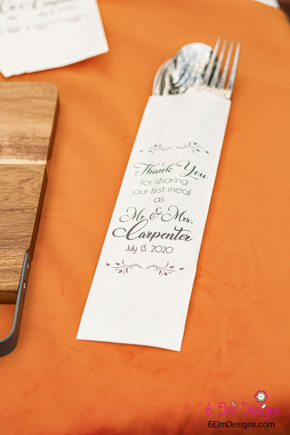 Thank You for Sharing Our First Meal Together Wedding Silverware ...