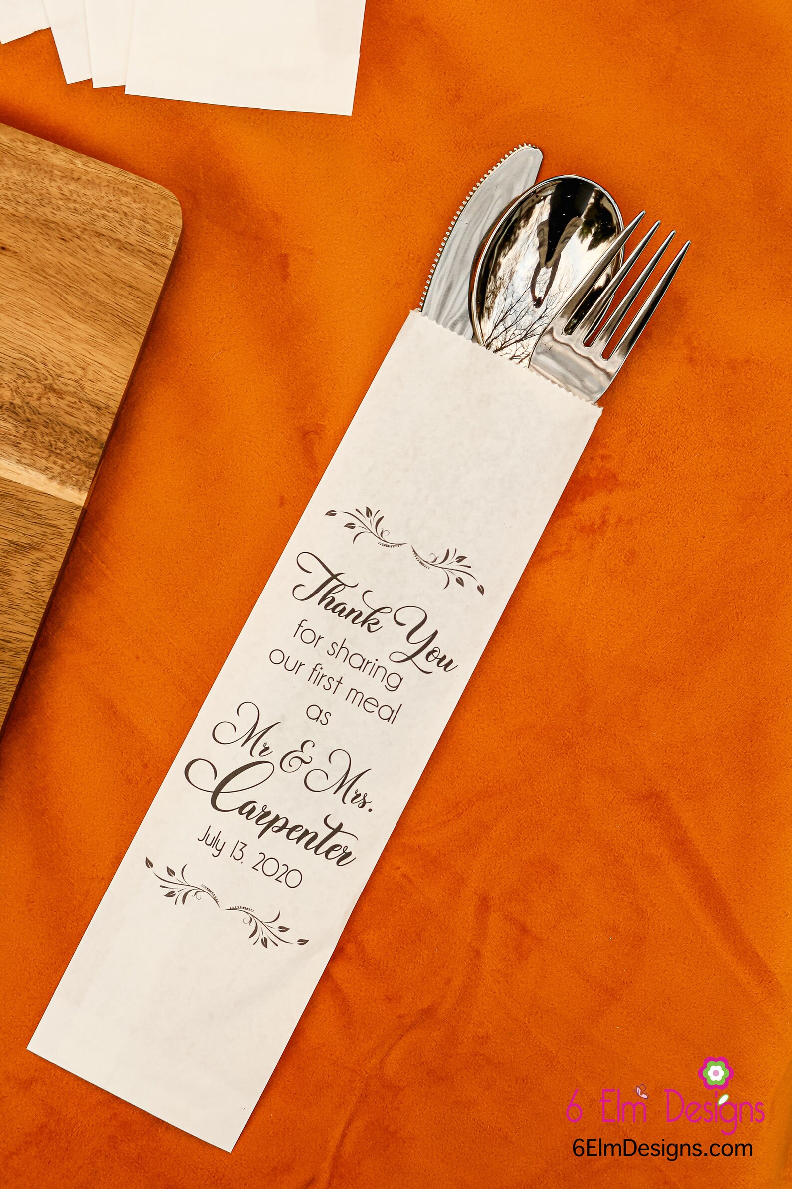 Thank You for Sharing Our First Meal Together Wedding Silverware ...