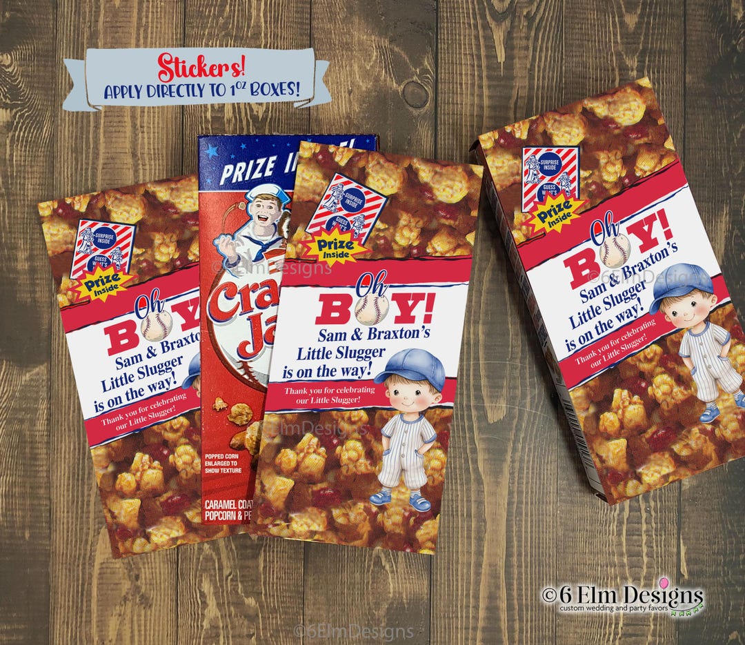 Cracker Jack Labels, Custom Cracker Jack Little Slugger Stickers for ...
