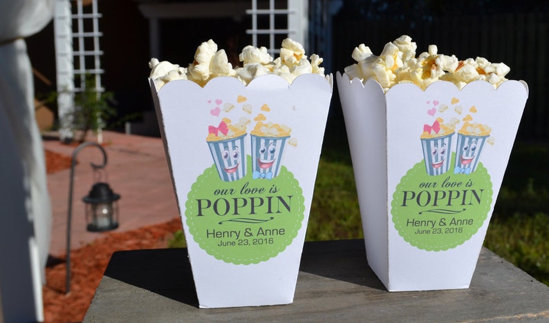 Our Love is Poppin Popcorn Box 15 Pk Engagement Party - Etsy