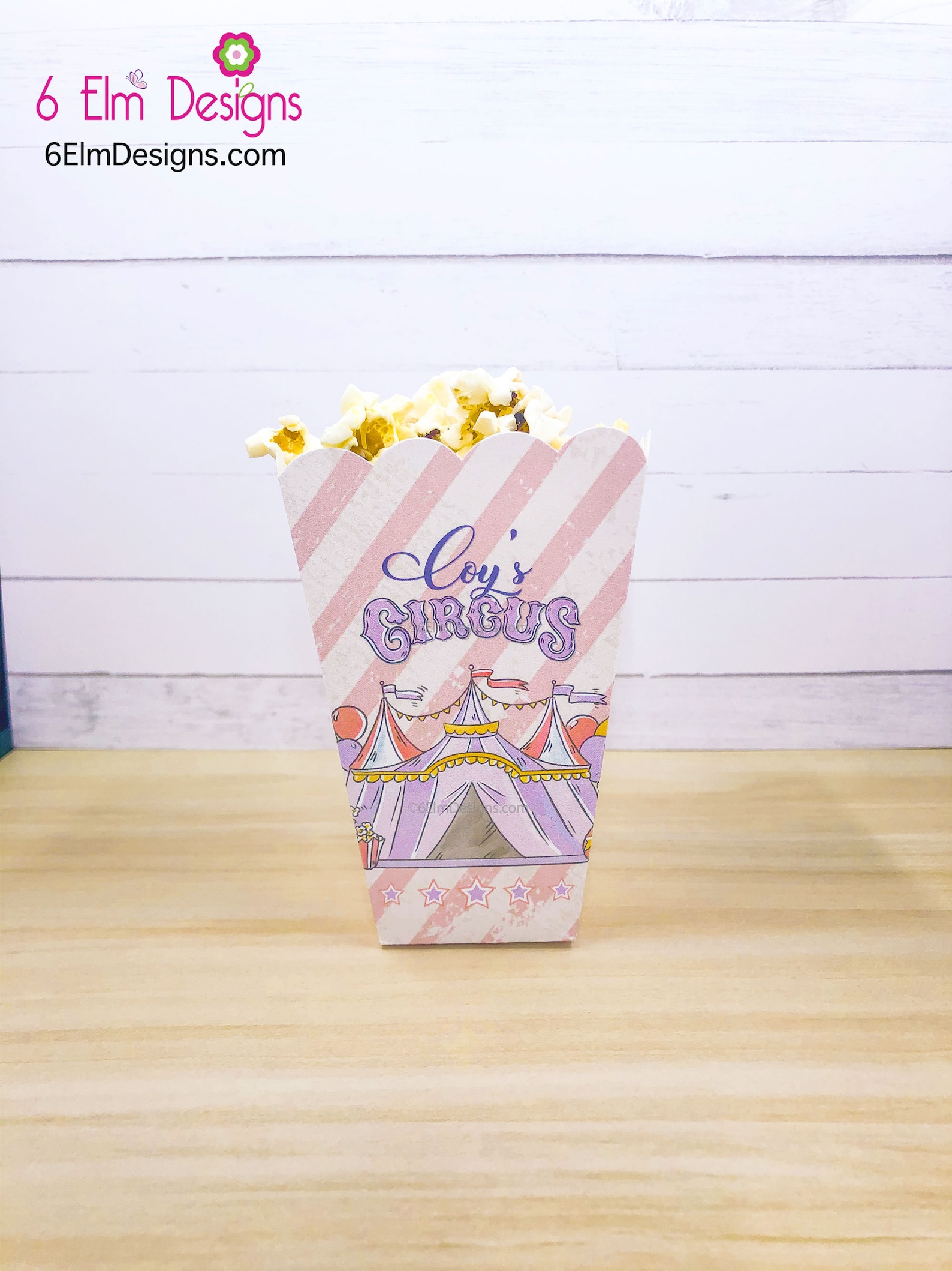 Pink Pastel Circus Popcorn Favor Boxes Carnival Birthday - Etsy