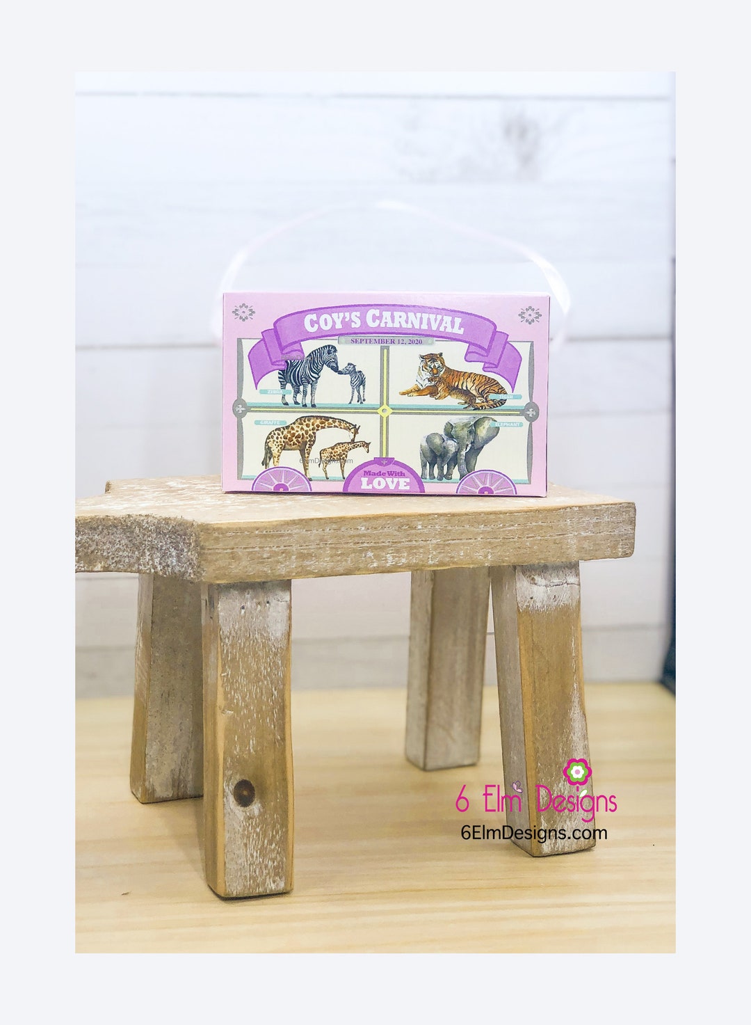 Pale Pink Animal Cracker Boxes, Animal Cookie Boxes, Pastel Pink and ...