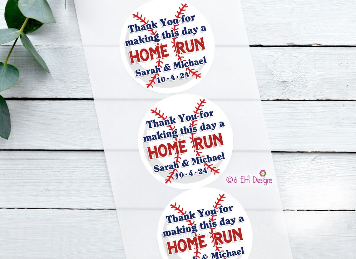 Baseball Wedding Thank You for Making This Day a Home Run - Etsy