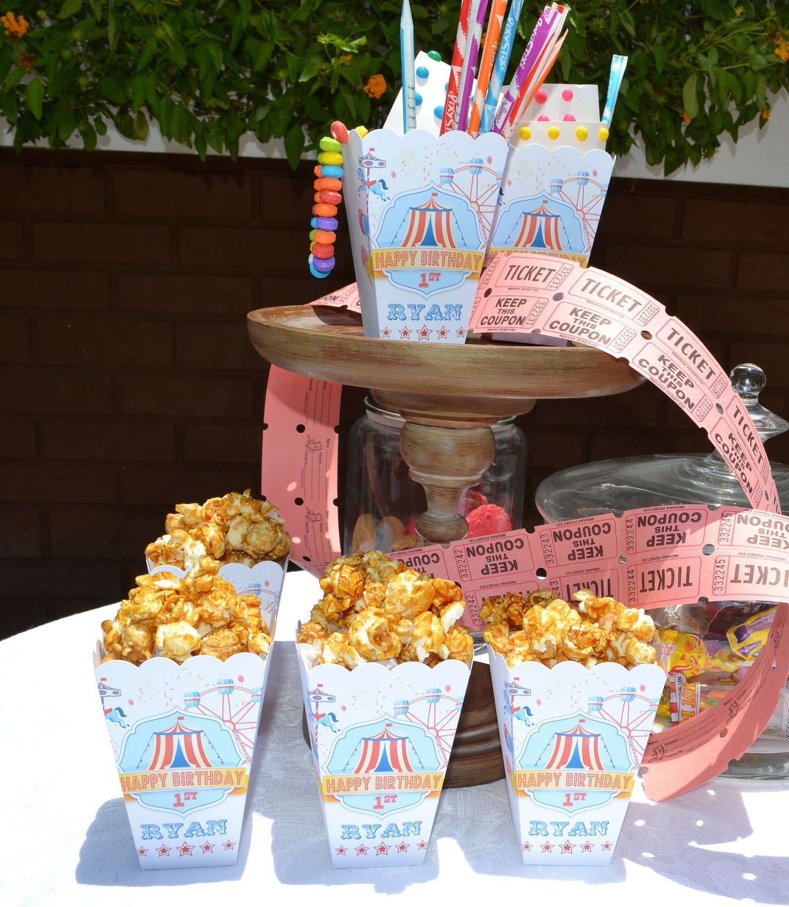 Circus Popcorn Favor Boxes Carnival Birthday Party | Etsy
