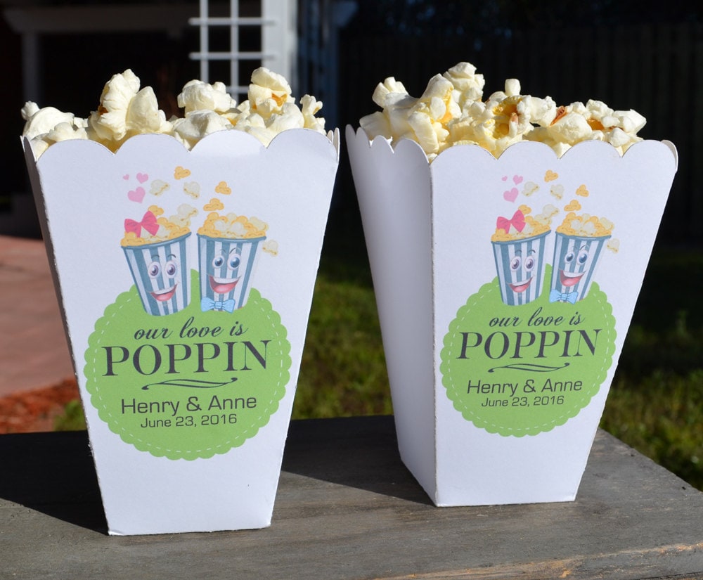 Our Love is Poppin Popcorn Box 15 Pk Engagement Party | Etsy