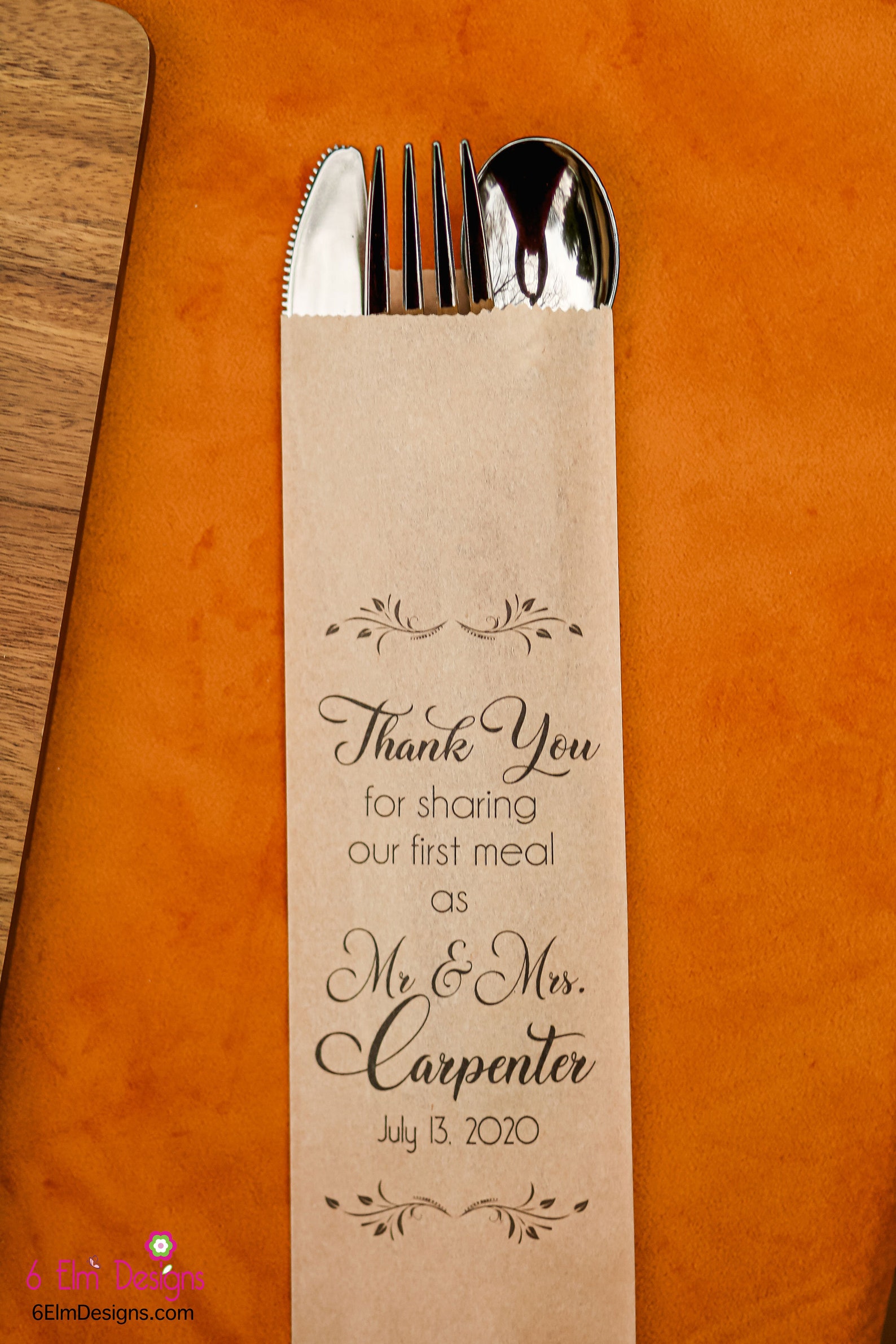 Thank You for Sharing Our First Meal Together Wedding Silverware ...