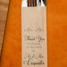 Thank You for Sharing Our First Meal Together Wedding Silverware ...