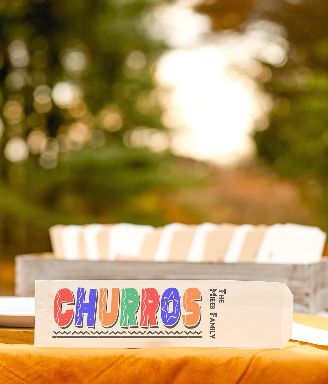 Churro Bags Personalized Family Party - Etsy