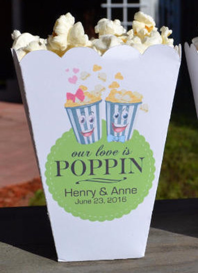 Our Love is Poppin Popcorn Box 15 Pk Engagement Party - Etsy