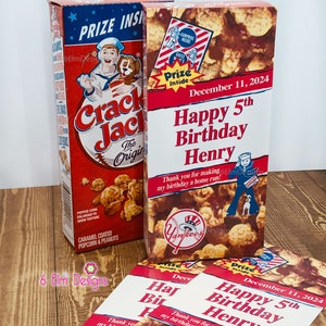 Cracker Jack Labels, Custom Cracker Jack Stickers for Birthdays ...