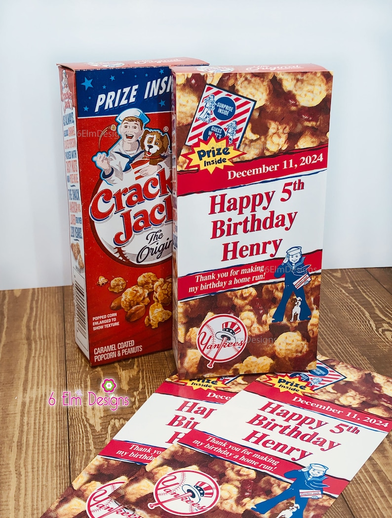 Cracker Jack Labels, Custom Cracker Jack Stickers for Birthdays ...