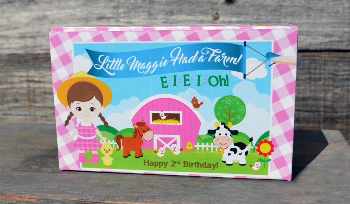 Animal Cracker Boxes for Farm Party Girls Farm Birthday - Etsy