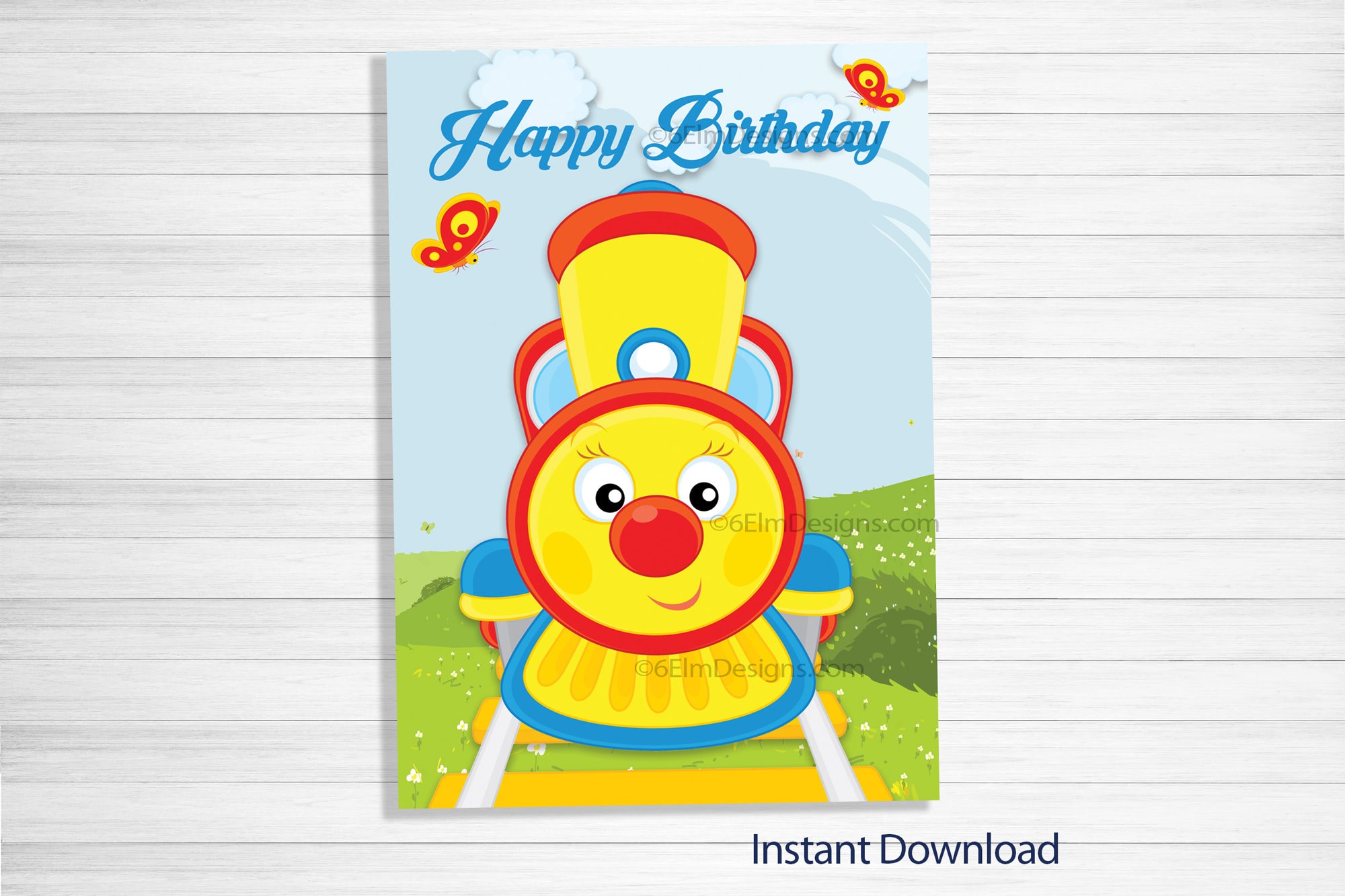 Printable Happy Birthday Train Boy Instant Download Little Boy | Etsy