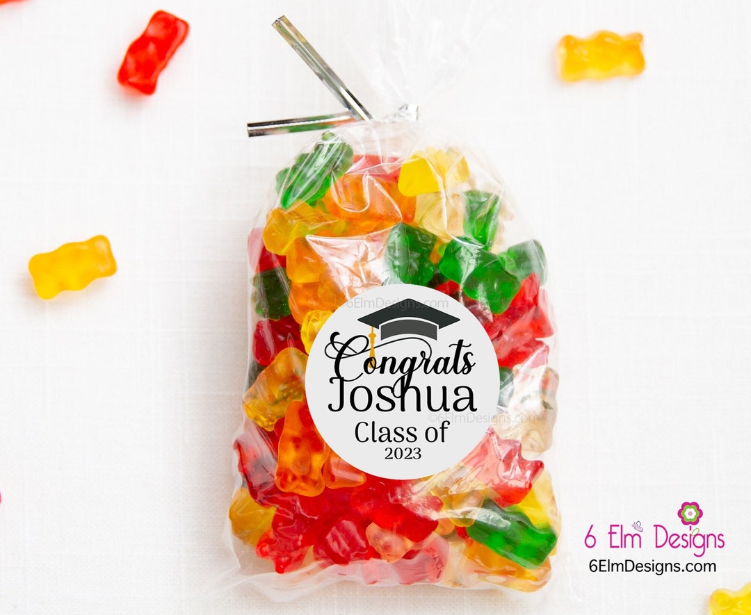 Personalized Congrats Graduation Sticker, Graduation Party Decor ...