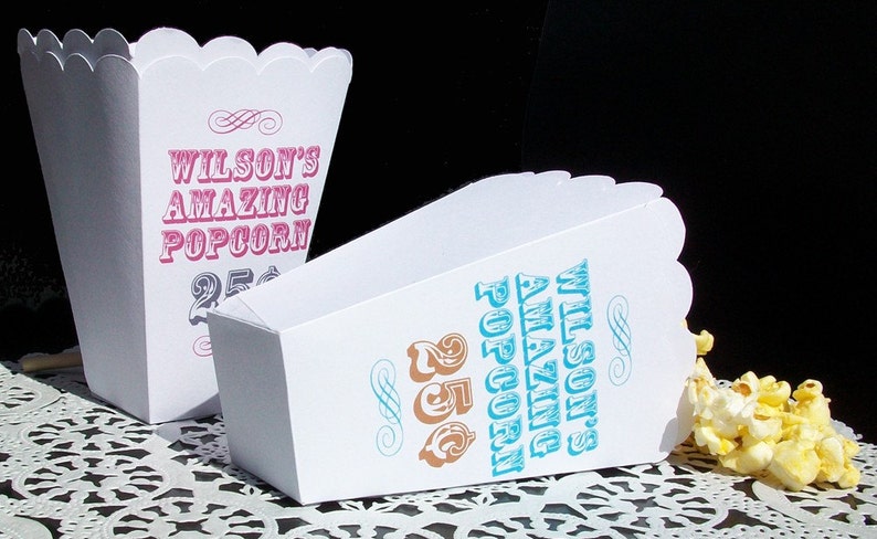 Custom Popcorn Boxes for Weddings Favors Birthday Favors - Etsy