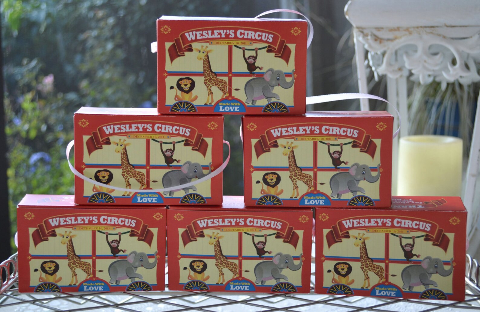 Custom Animal Cracker Boxes Childrens Carnival Birthday | Etsy