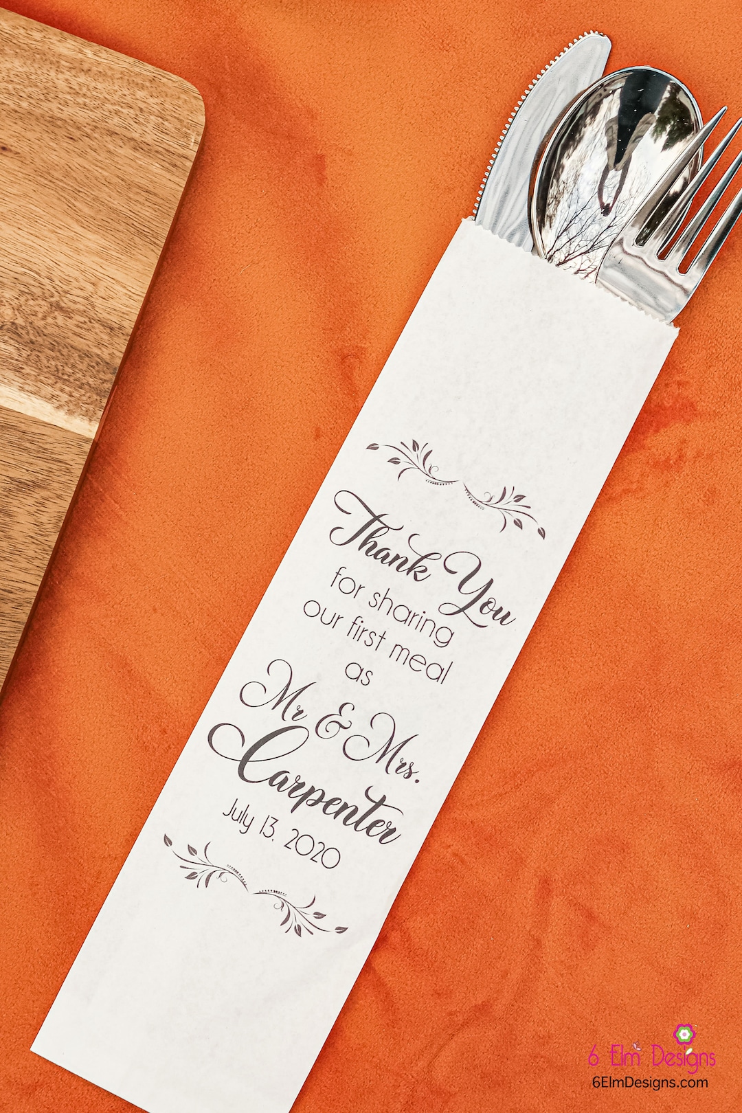 Thank You for Sharing Our First Meal Together Wedding Silverware ...