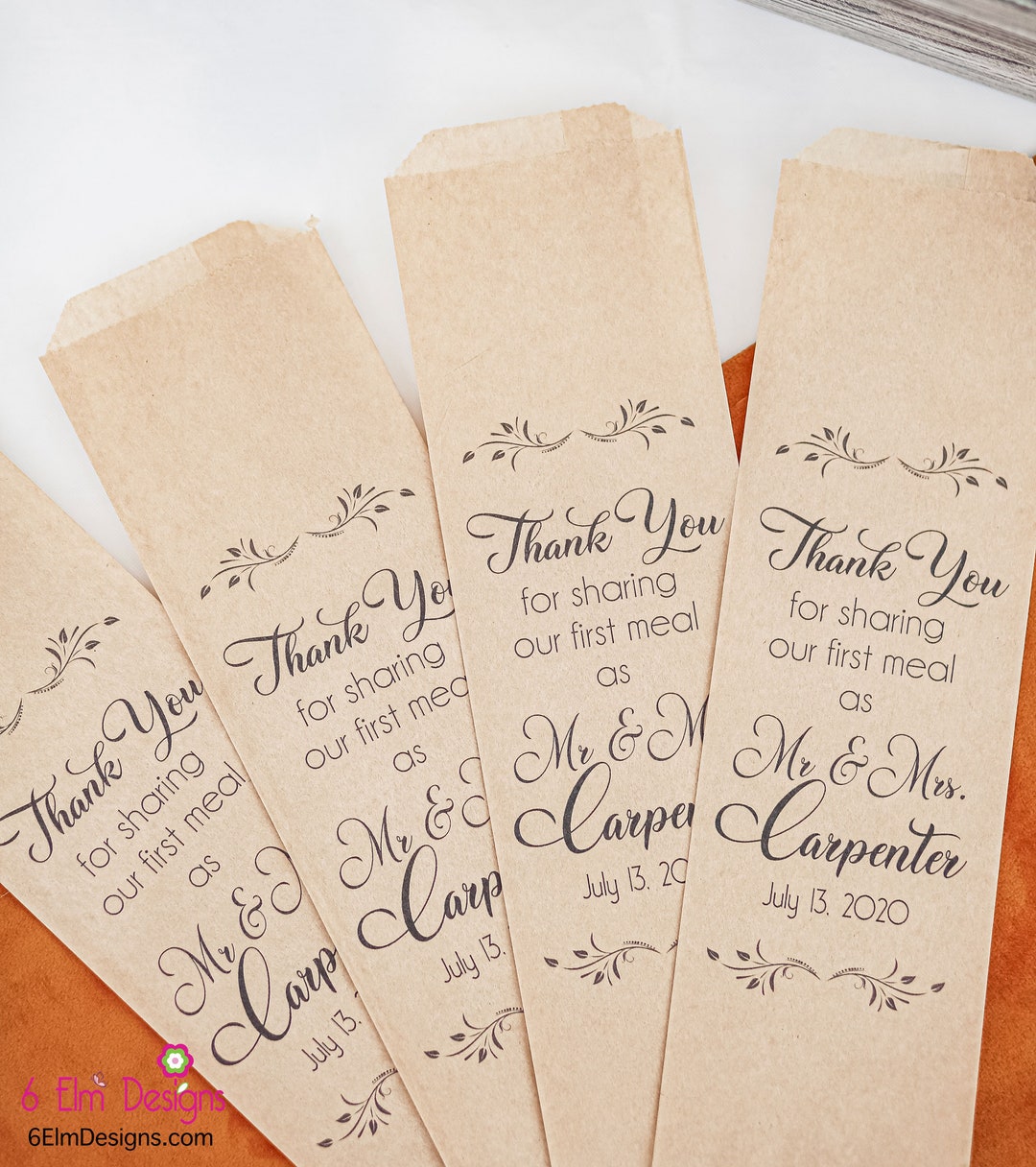 Thank You for Sharing Our First Meal Together Wedding Silverware ...