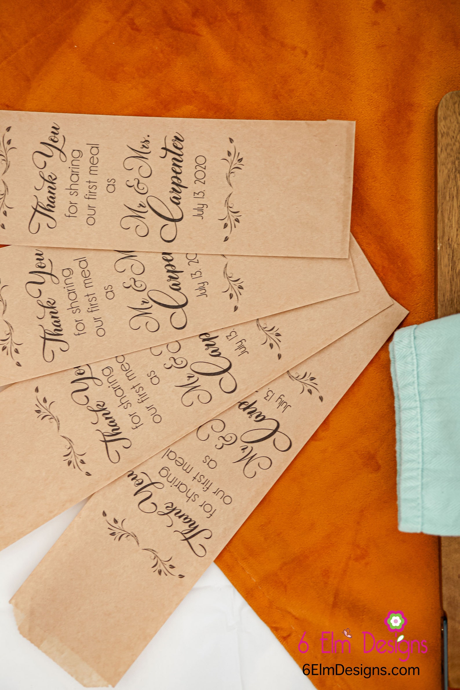 Thank You for Sharing Our First Meal Together Wedding - Etsy